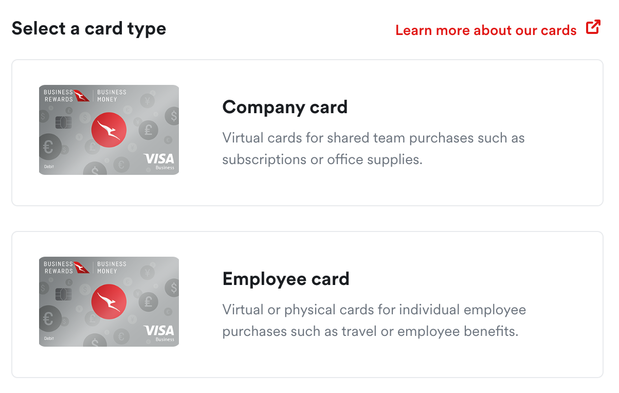 How can I get a physical card? – Qantas Business Money